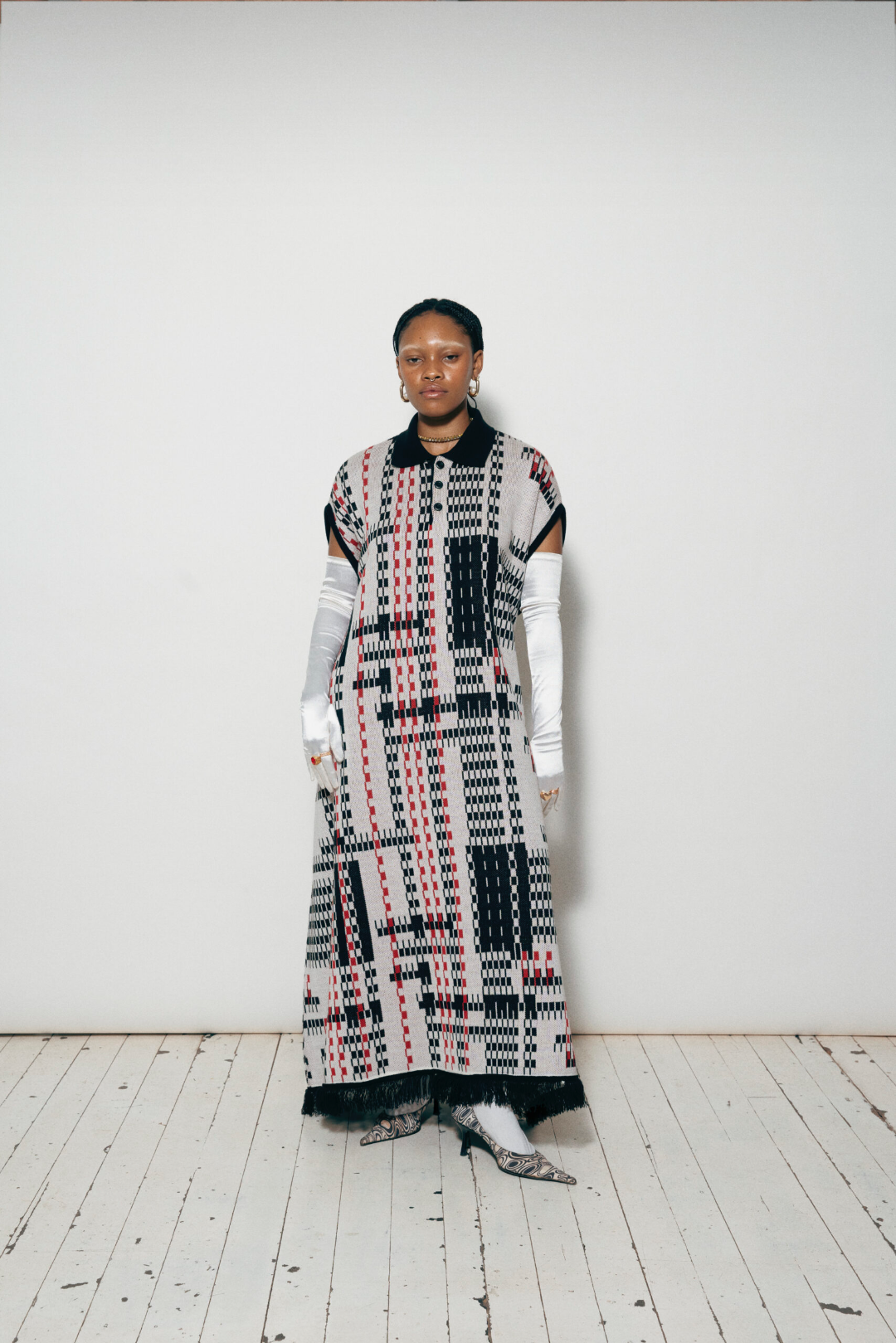 Poncho Dress | White – AKJP STUDIO