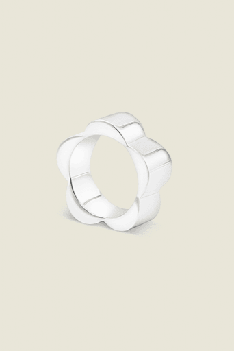 Silver Daisy Band Ring – AKJP STUDIO